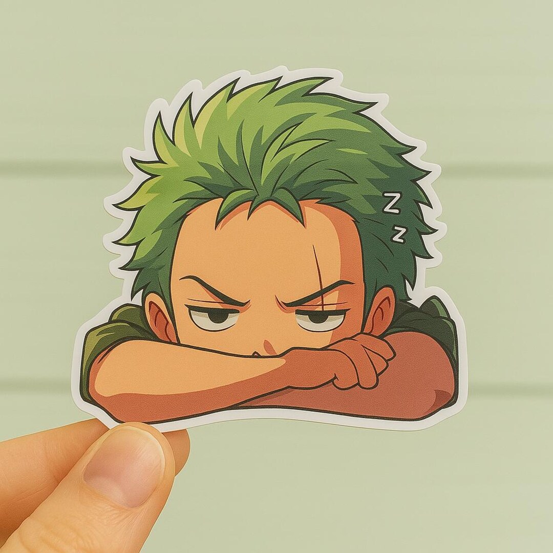 One Piece Pirate Zoro Inspired Sticker Kiss-cut - Perfect for Laptops ...