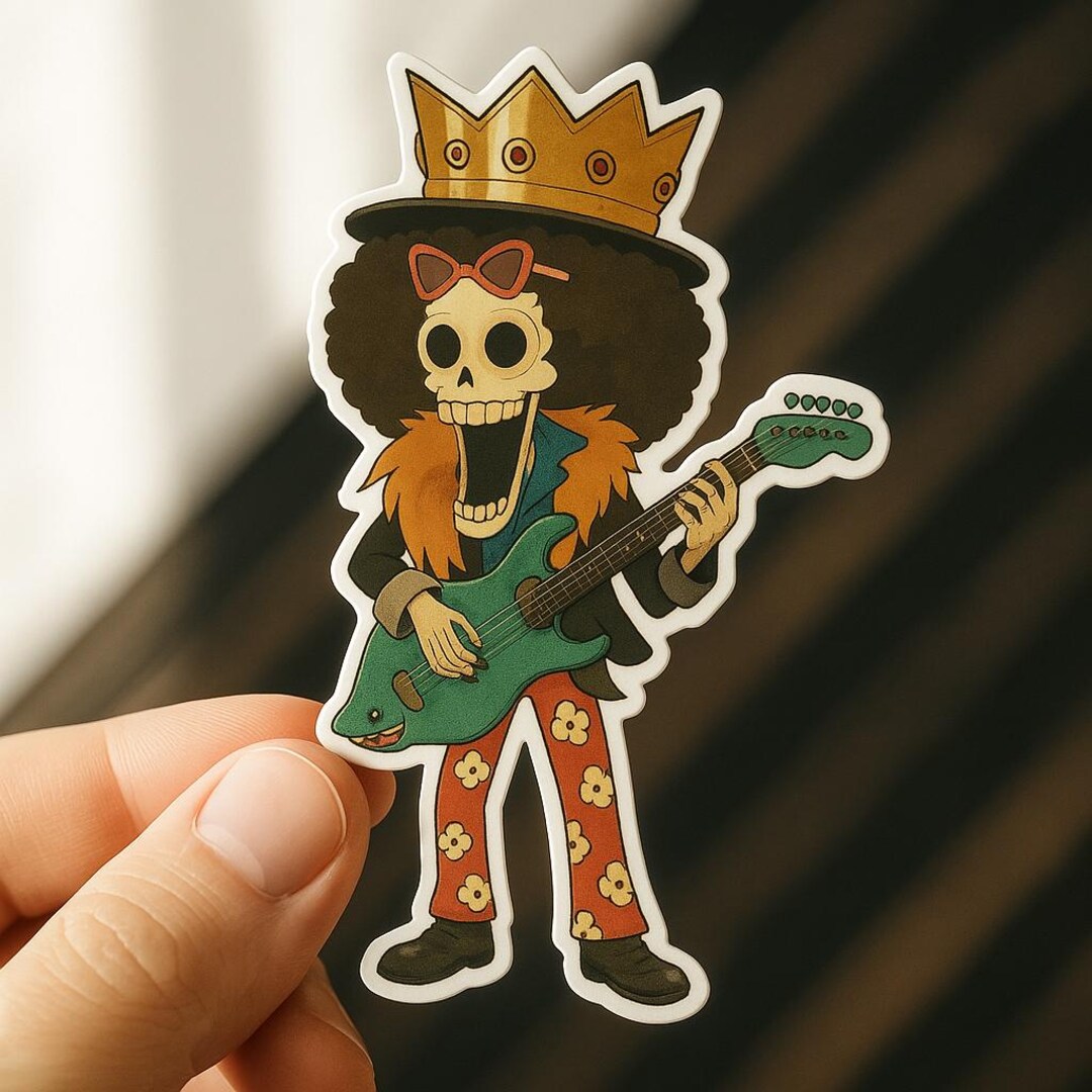 One Piece Pirate Brook Inspired Sticker Kiss-cut - Perfect for Laptops ...