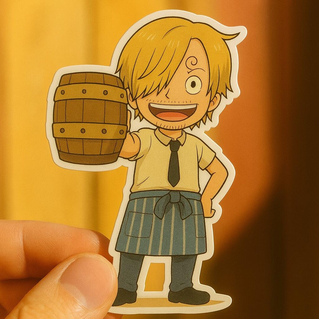 One Piece Pirate Sanji Inspired Sticker Kiss-cut - Perfect for Laptops ...