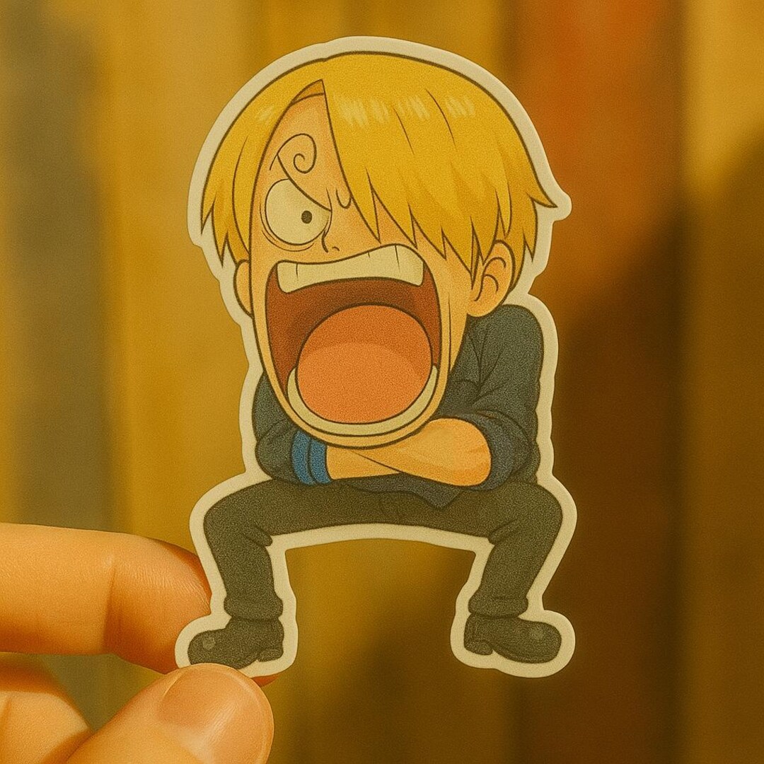 One Piece Pirate Sanji Inspired Sticker Kiss-cut - Perfect for Laptops ...