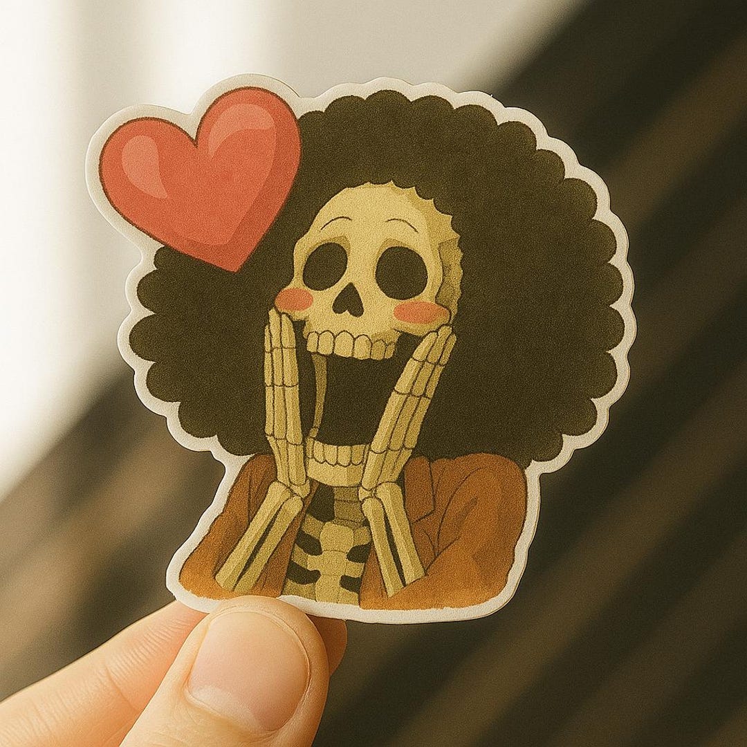 One Piece Pirate Brook Inspired Sticker Kiss-cut - Perfect for Laptops ...