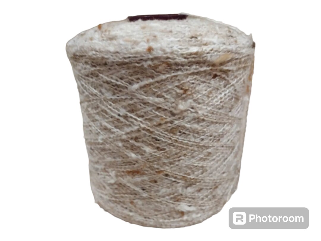 Cone of Speckled Beige Yarn 1 Pound Lace Weight - Etsy