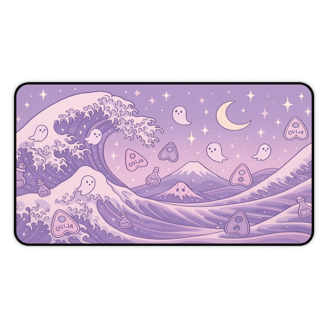 Pastel Goth Great Wave Desk Mat | Kawaii Kanagawa Mouse Pad | Witchy ...
