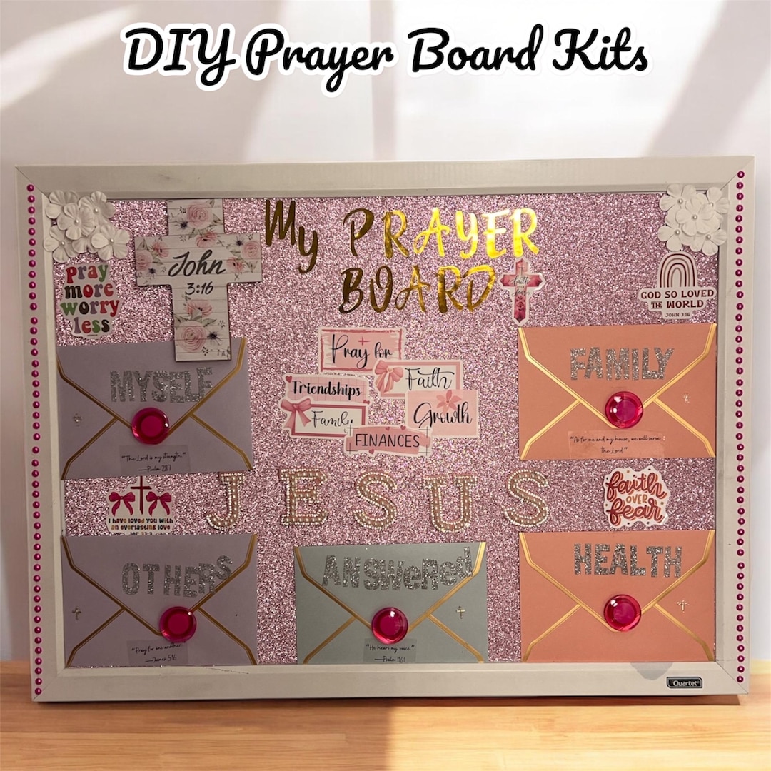 DIY Christian Prayer Board Kit: Faith-based Vision Board|no Corkboard ...