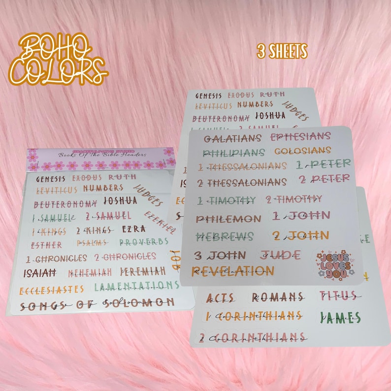 Books of the Bible Header Stickers | Clear, Matte & Glossy Vinyl ...
