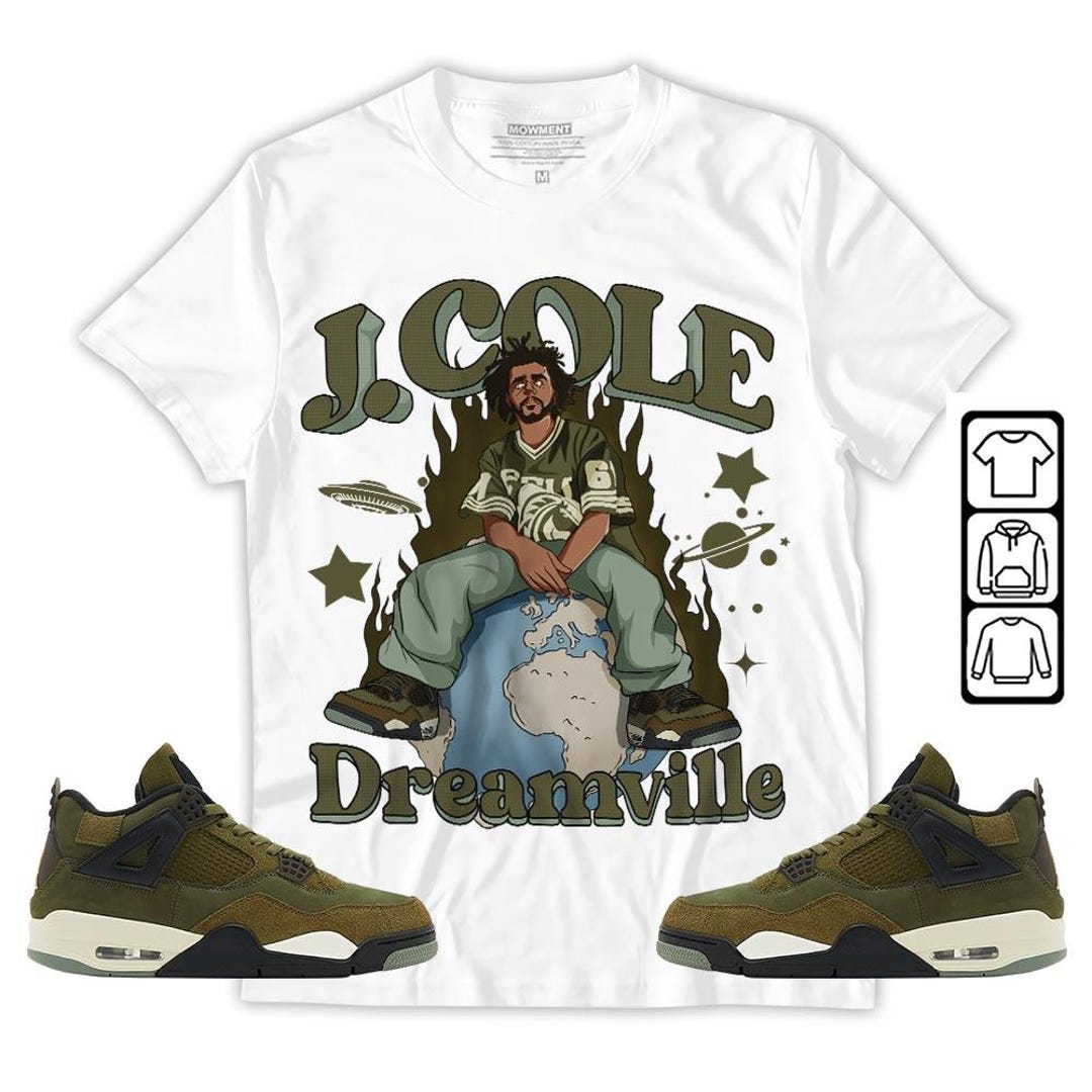 J Cole Dreamville Unisex Shirt to Match Sneaker Craft Olive 4s Tee, AJ ...