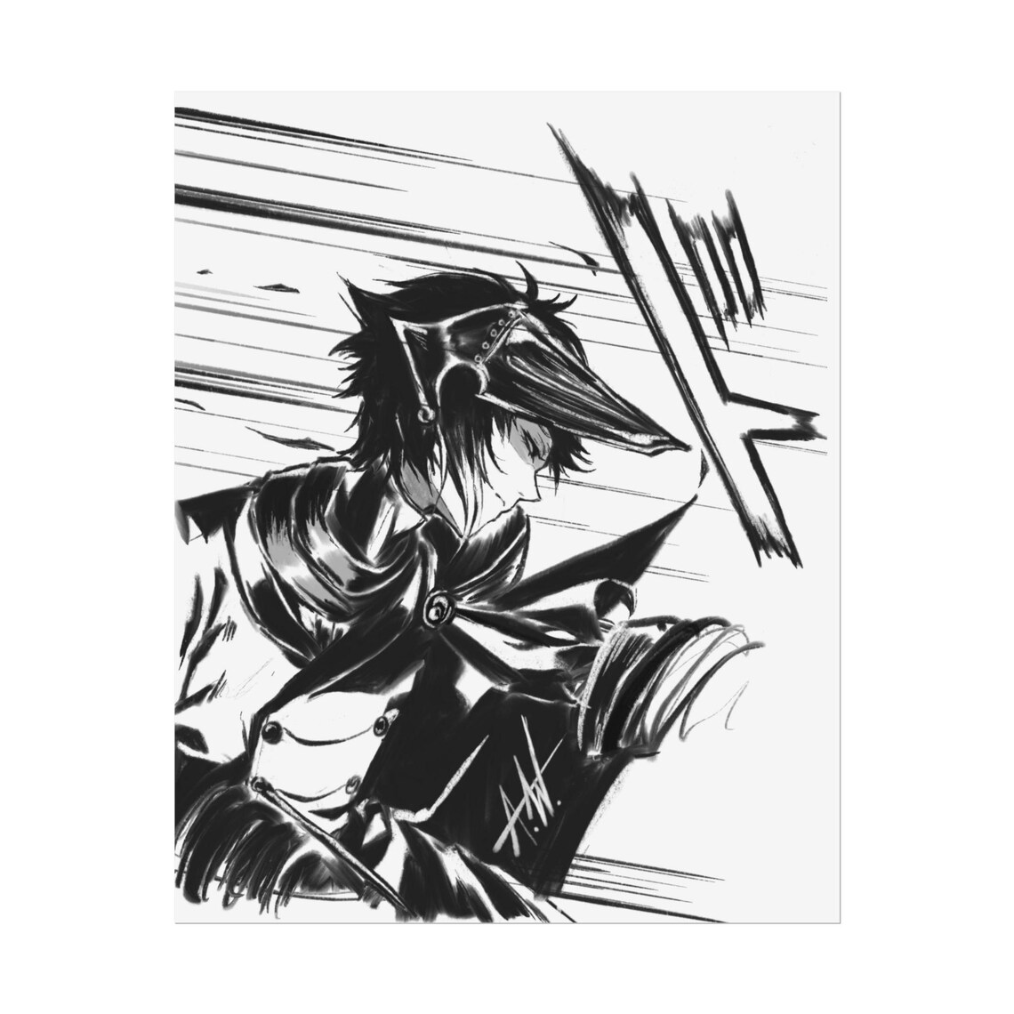 Knight Akutagawa BSD Art Print #1 | 8" X 10" - Etsy