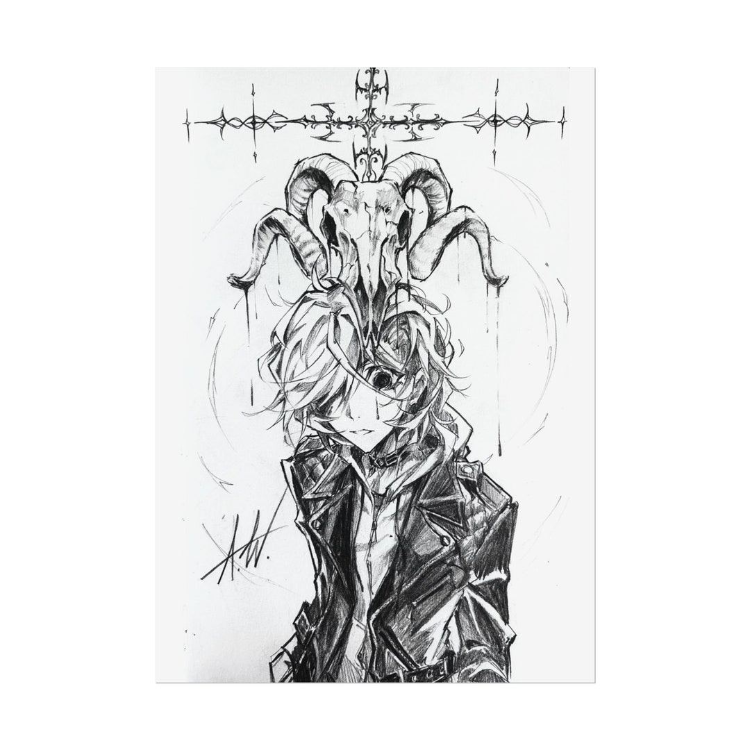 Chuuya Sheep Skull BSD Print | 5" X 7" - Etsy