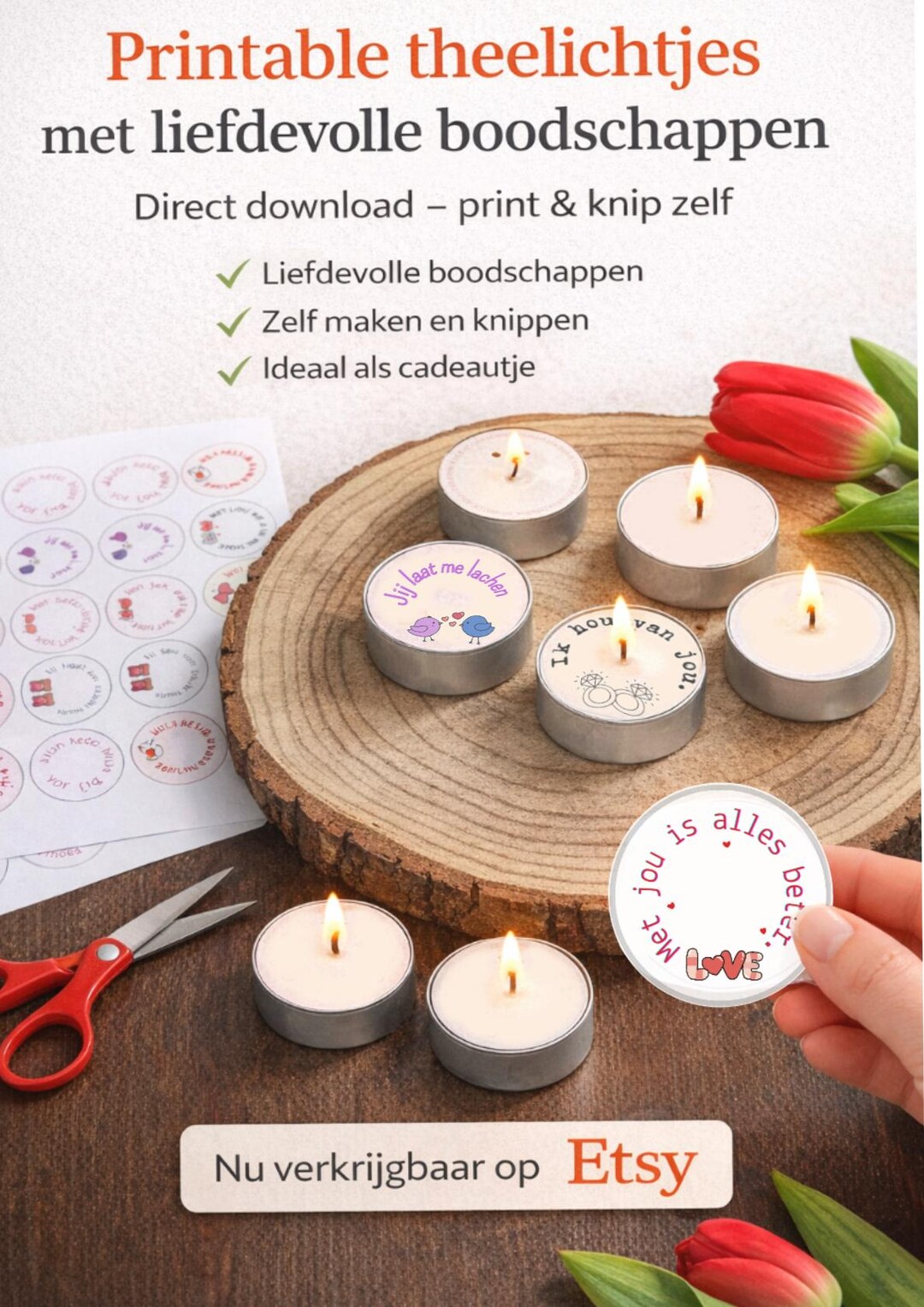 Theelichtjes Met Verborgen Boodschappen "special Voor Jou" - Etsy