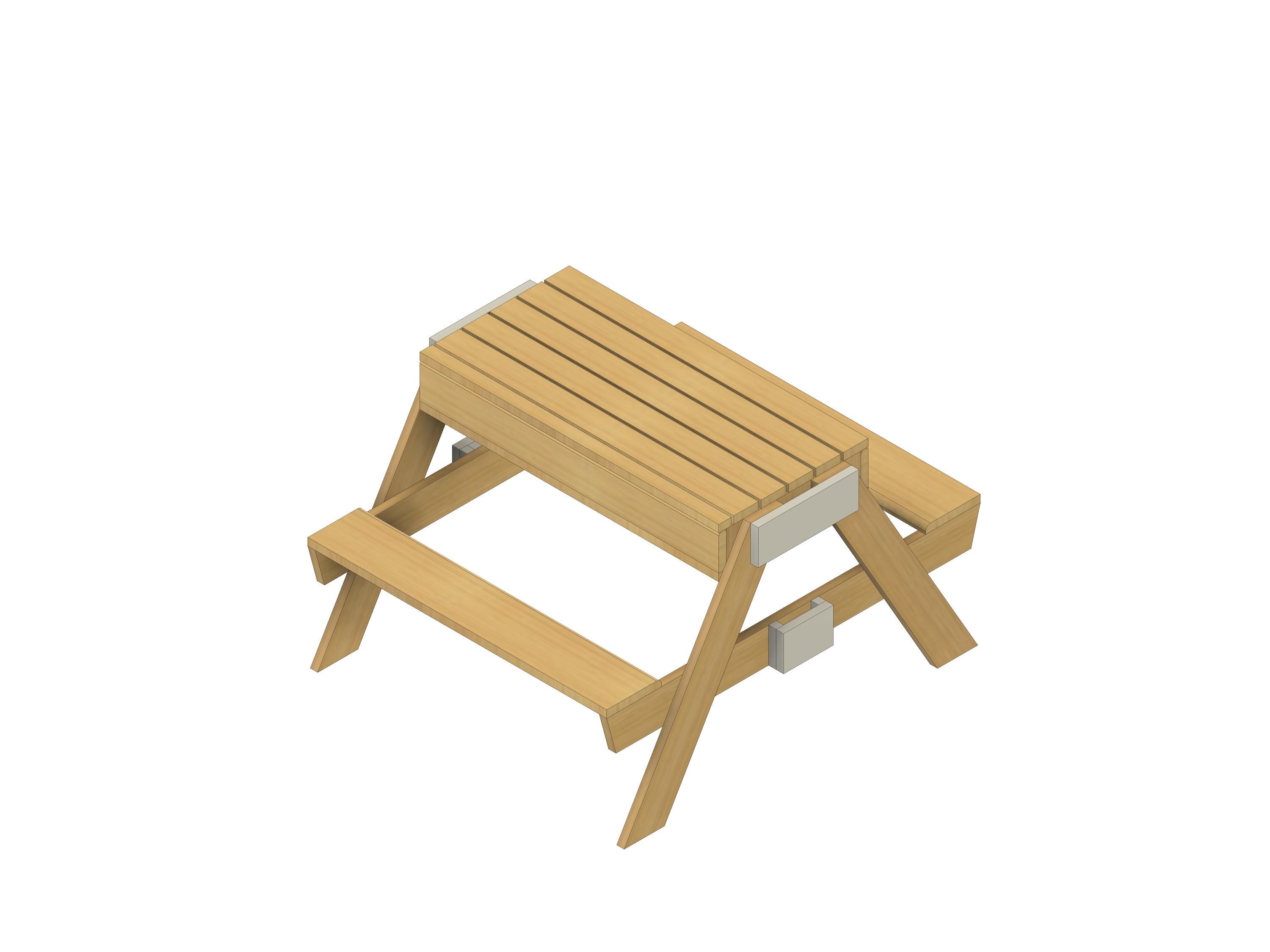 DIY Sandbox Table for Kids Pdf Plan, Sandbox With Cover, Decorative ...