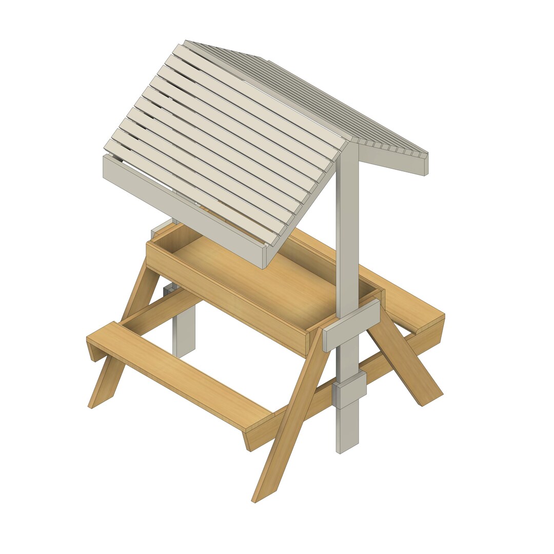 DIY Sandbox Table for Kids Pdf Plan, Sandbox With Cover, Decorative ...