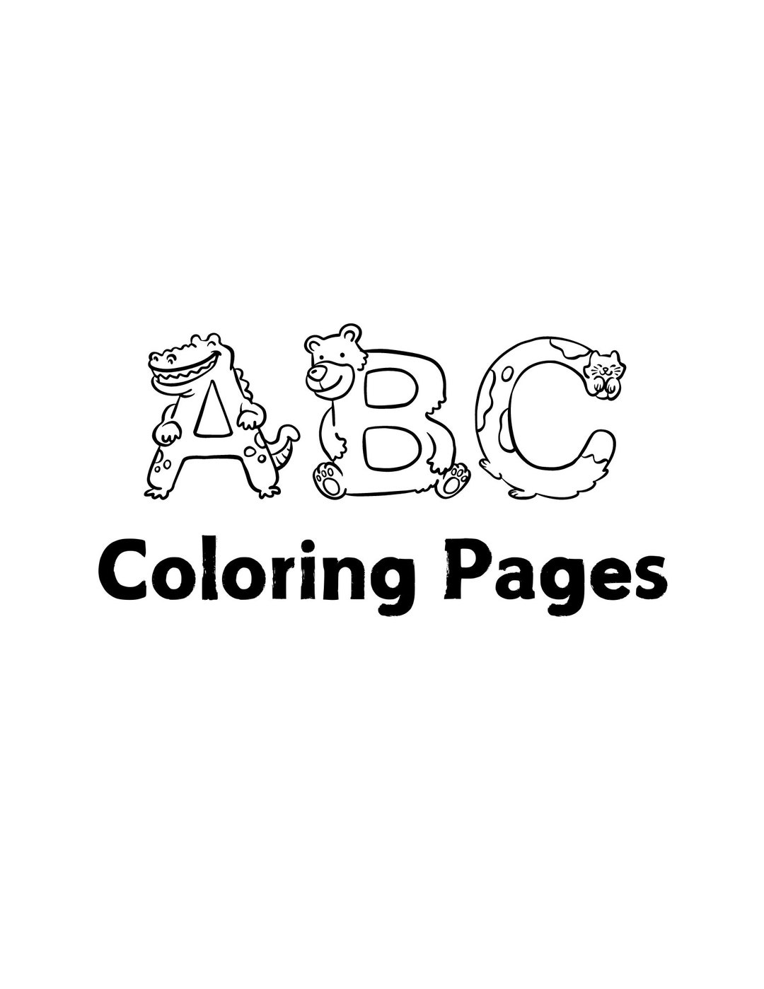 Kids Coloring Alphabet Printable Pages - Etsy