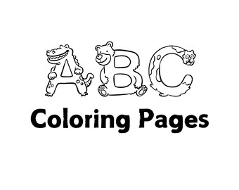 Printable Digital Kids Coloring Pages. Alphabet - Etsy