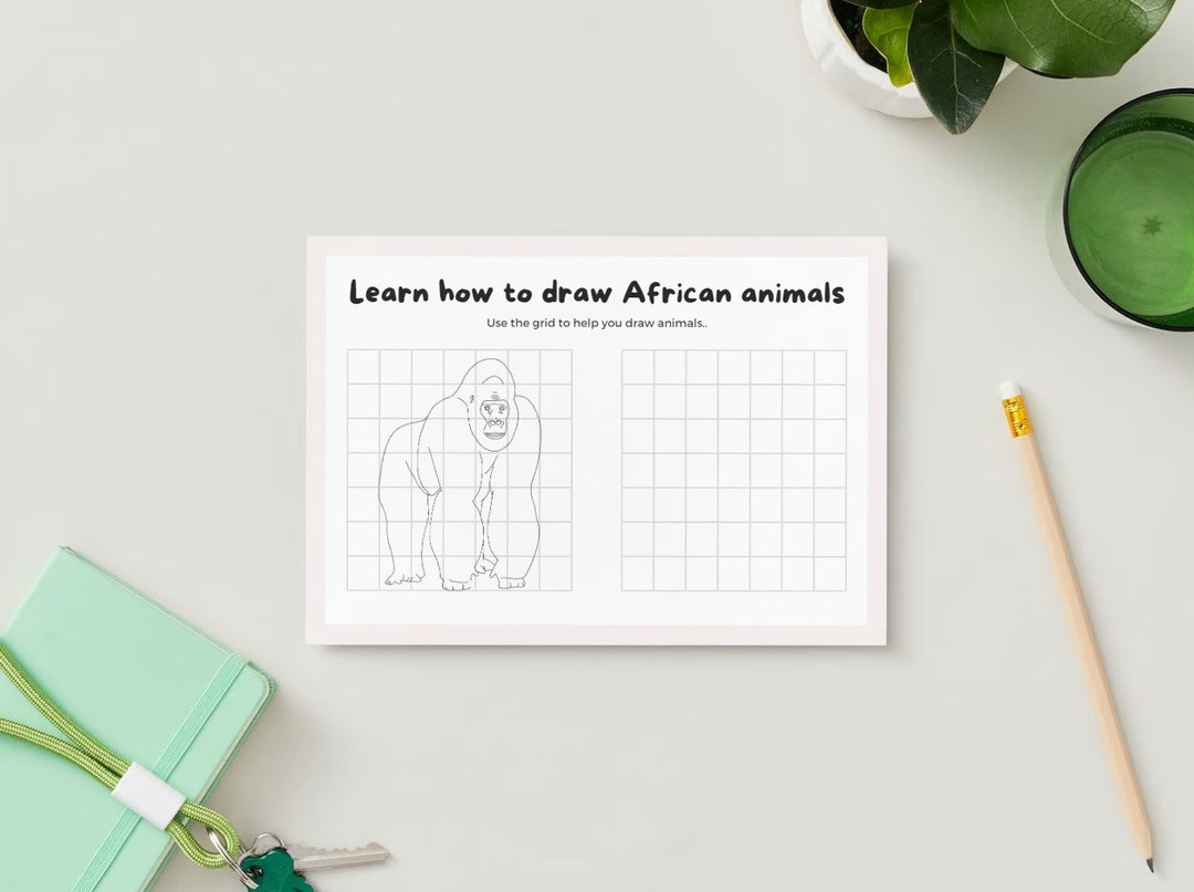 Learn How to Draw African Animals Kids Drawing Tool - Etsy