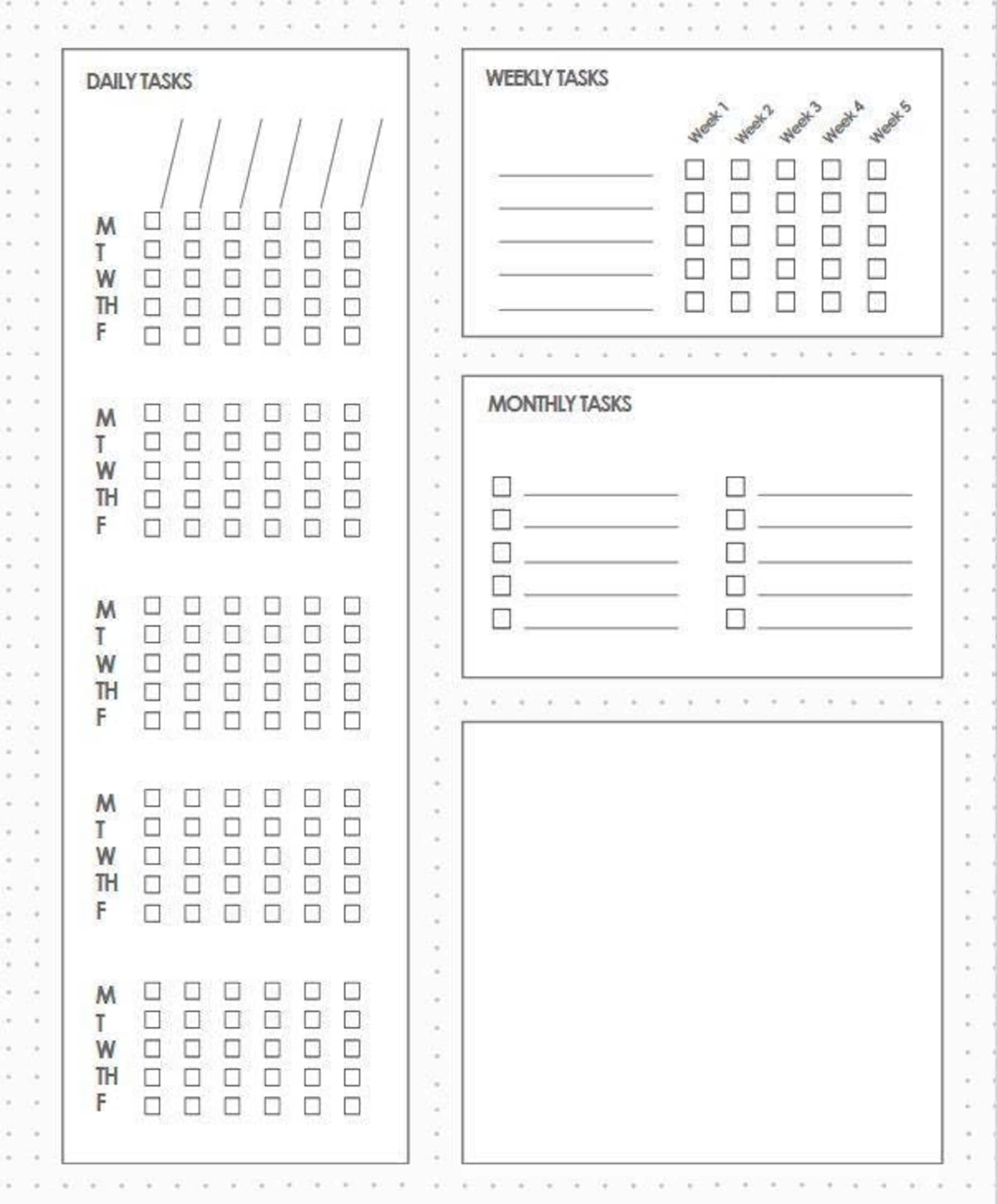 Daily-weekly-monthly Tasks Dashboard for Laurel Denise Planners - Etsy