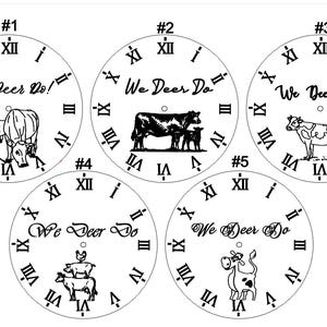 Personalized Wall Clock With Cow Design – Custom Farmhouse Style ...