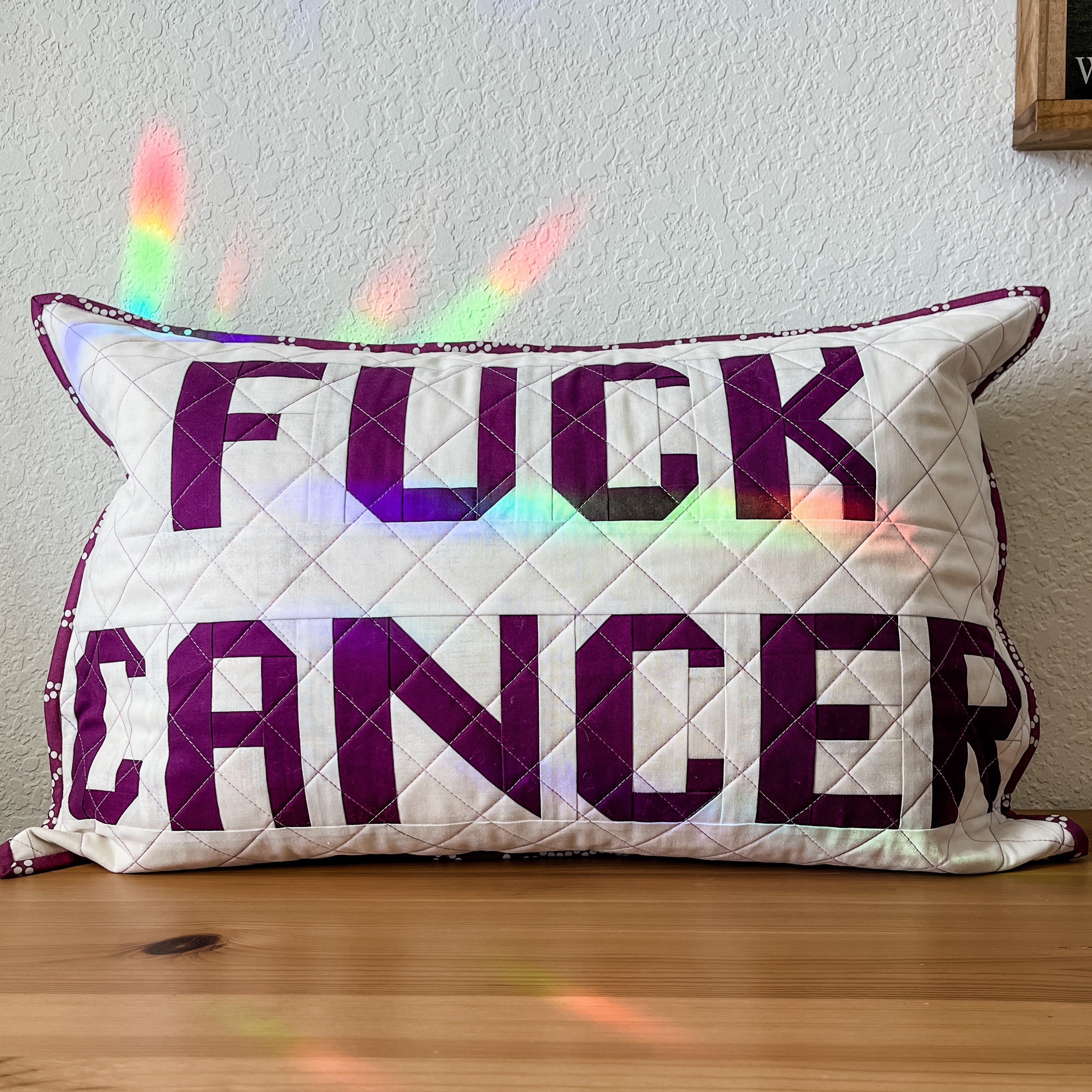 Fck Cancer PDF Foundation Paper Pieced Quilt Block Pattern Quilt Block ...