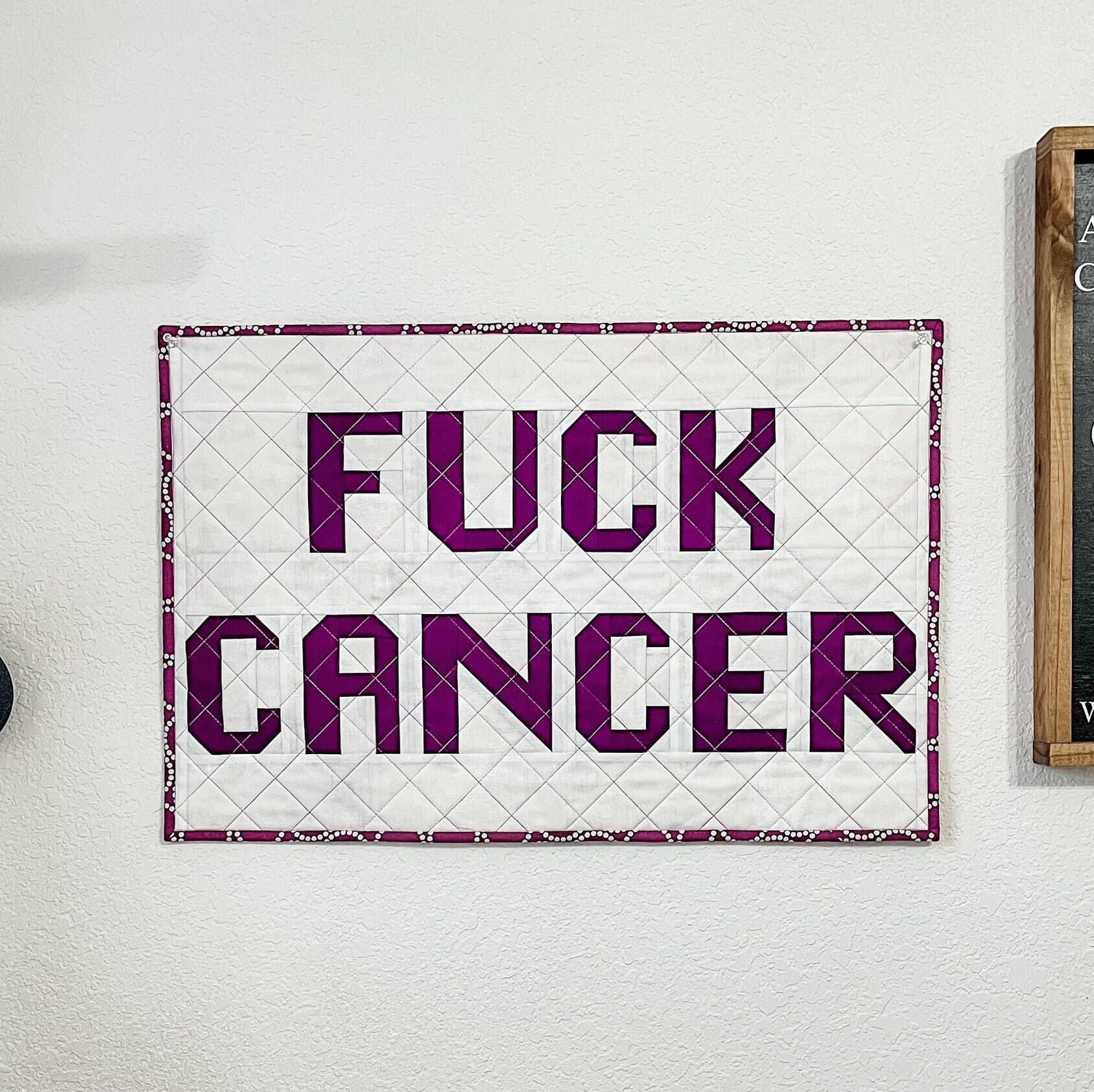 Fck Cancer PDF Foundation Paper Pieced Quilt Block Pattern Quilt Block ...
