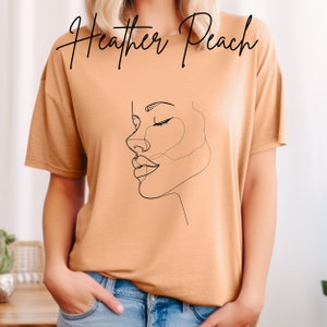 Abstract Face Line Art T-shirt, Abstract Drawing Shirt, Face Line Art ...