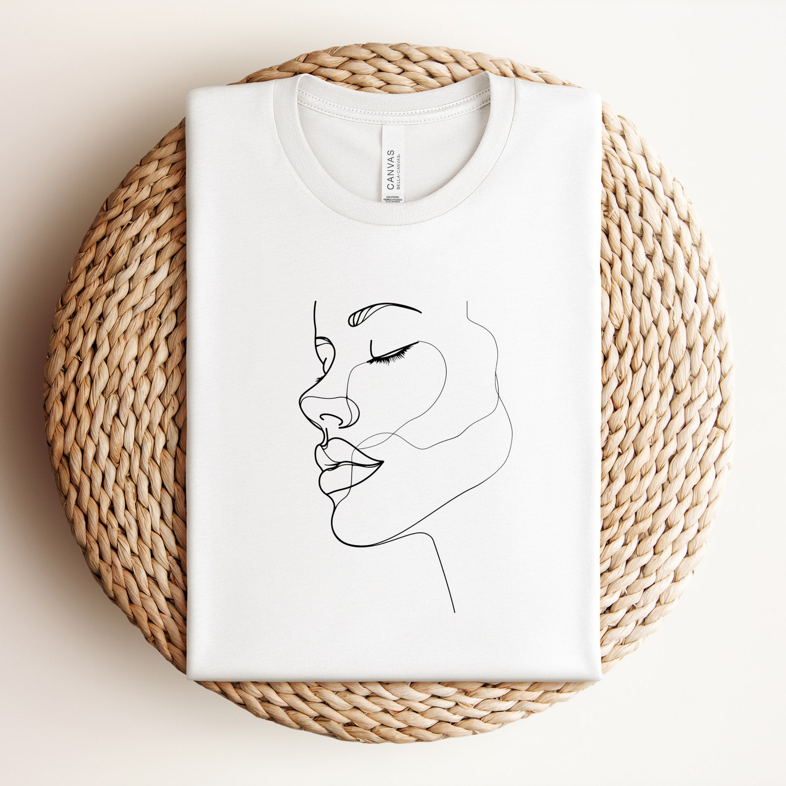 Abstract Face Line Art T-shirt, Abstract Drawing Shirt, Face Line Art ...