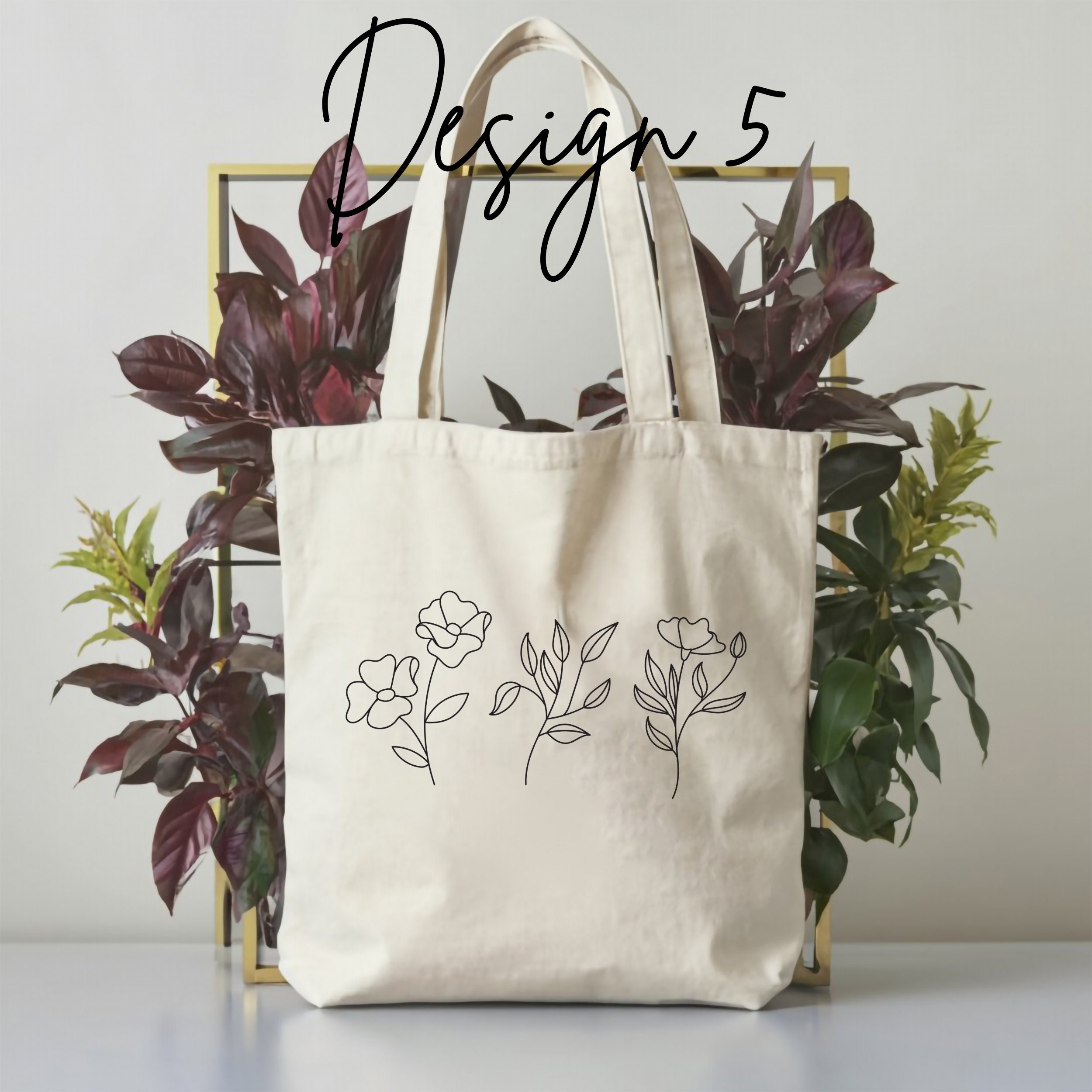 Minimalistic Line Art Tote Bag, Everyday Essentials Bag, Bag for ...