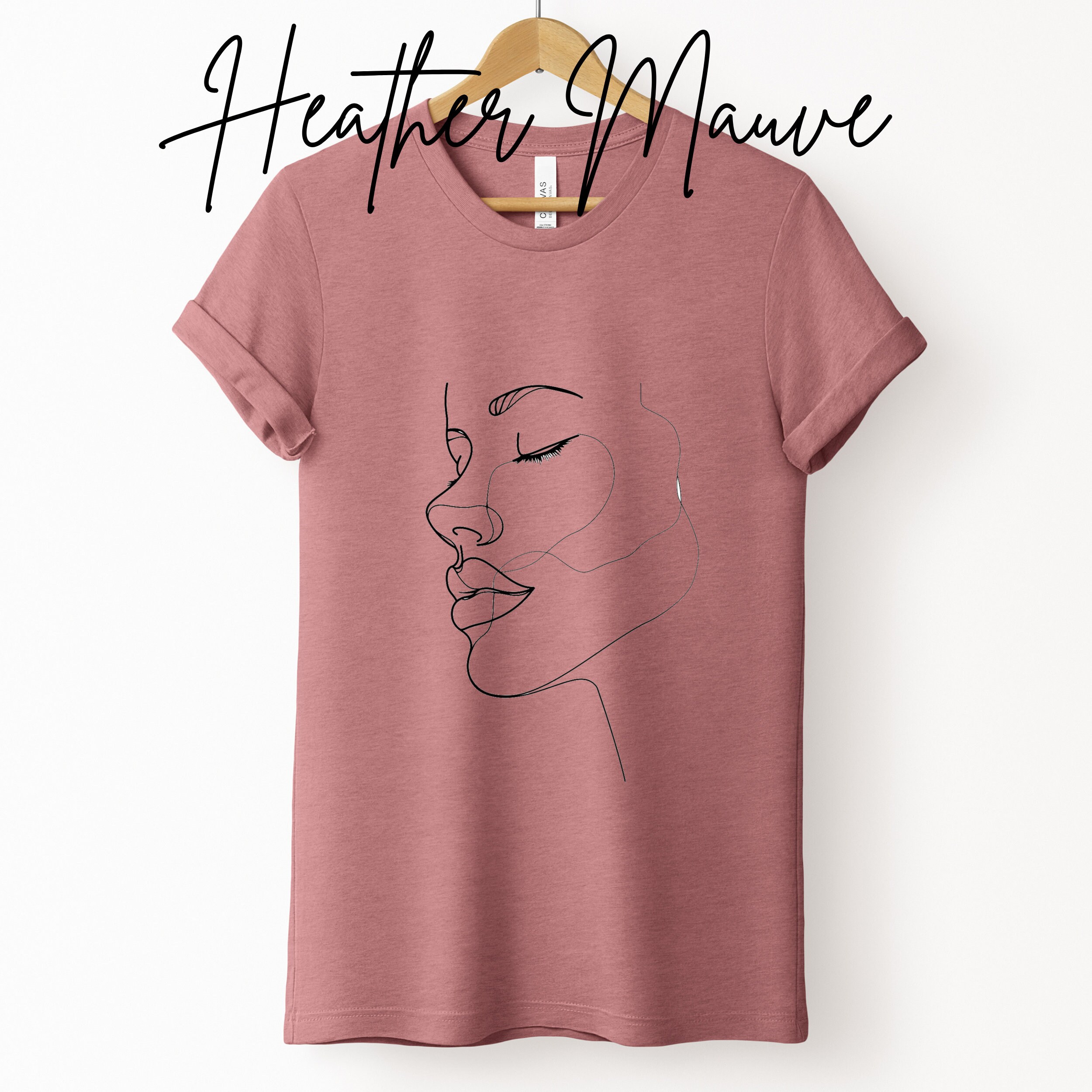 Abstract Face Line Art T-shirt, Abstract Drawing Shirt, Face Line Art ...