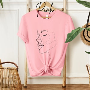 Abstract Face Line Art T-shirt, Abstract Drawing Shirt, Face Line Art ...
