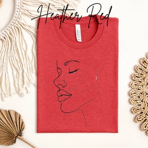 Abstract Face Line Art T-shirt, Abstract Drawing Shirt, Face Line Art ...