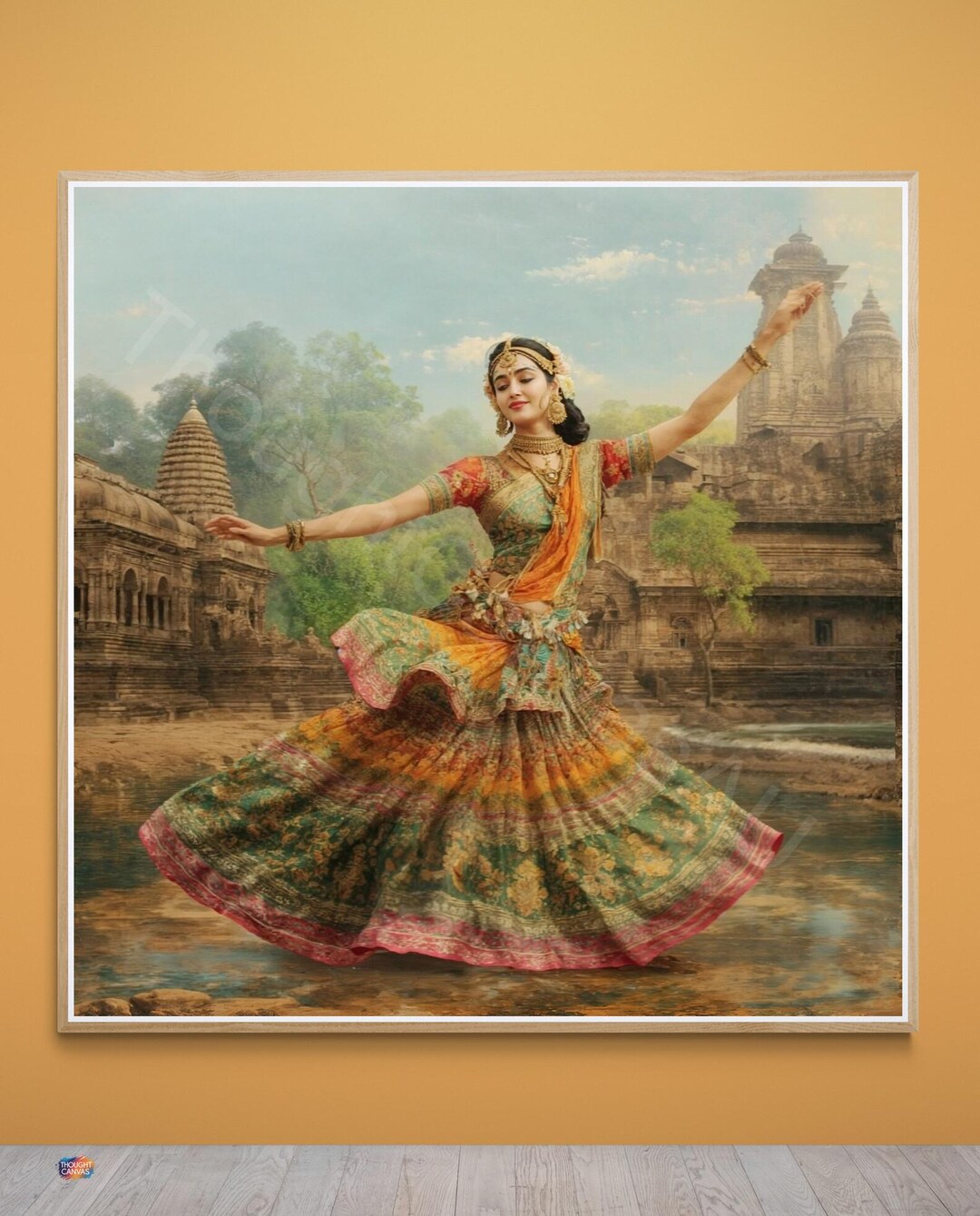 Indian Cultural Art | Folk Dance Painting, Serene Woman & Birds ...