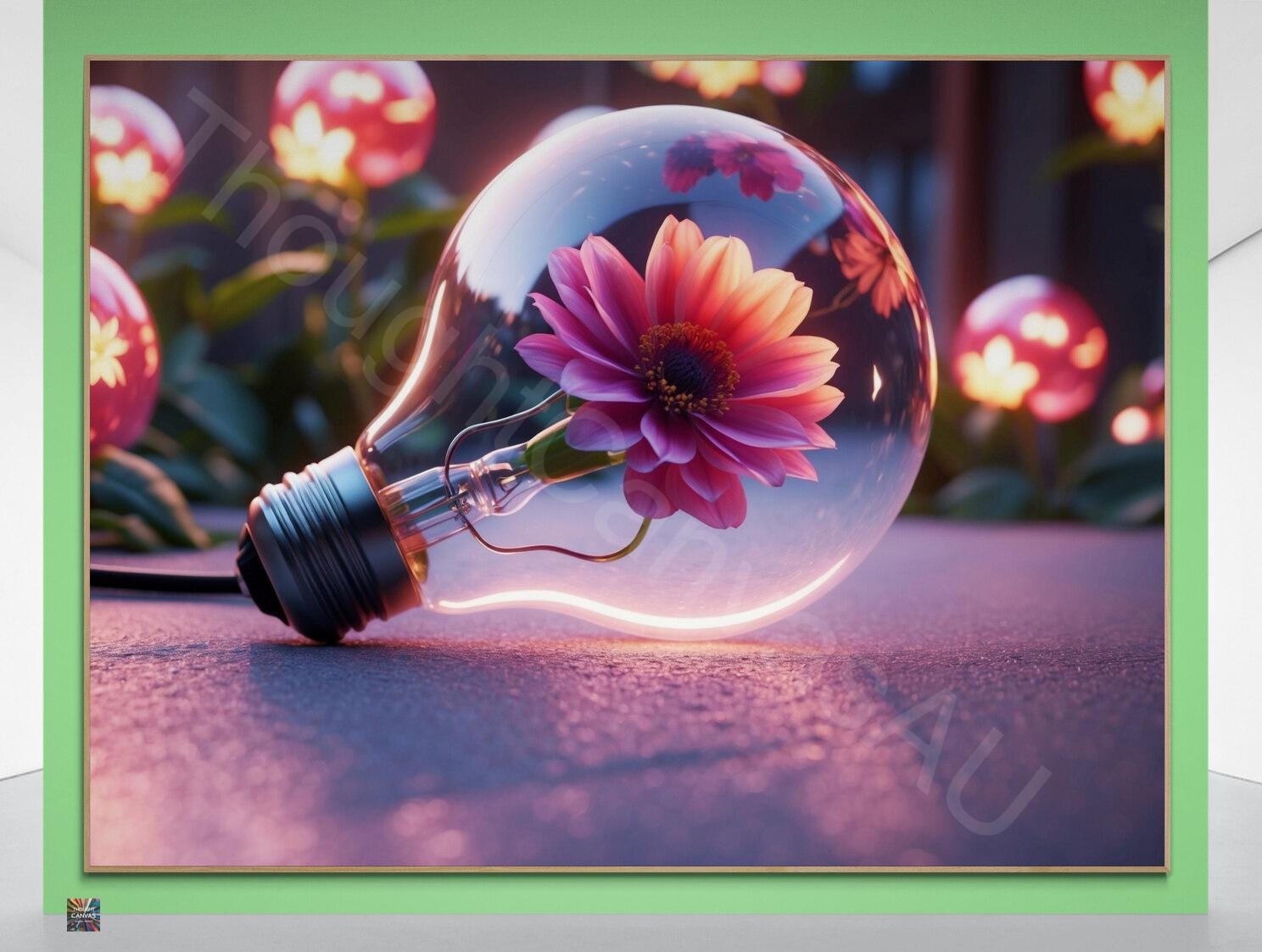 Flower in Light Bulb | Digital Art | Floral Wall Art | Botanical Print ...