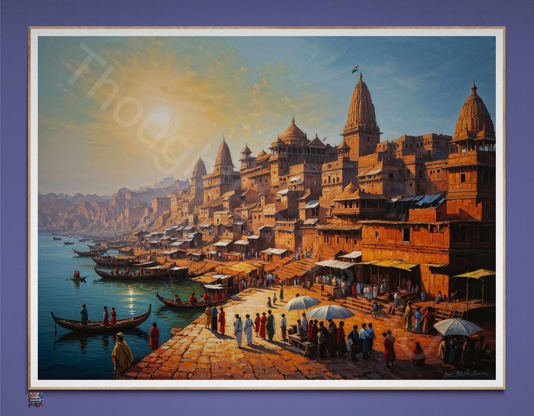 Indian River Landscape Art Print | Vibrant Oil Painting | Nature Scene ...