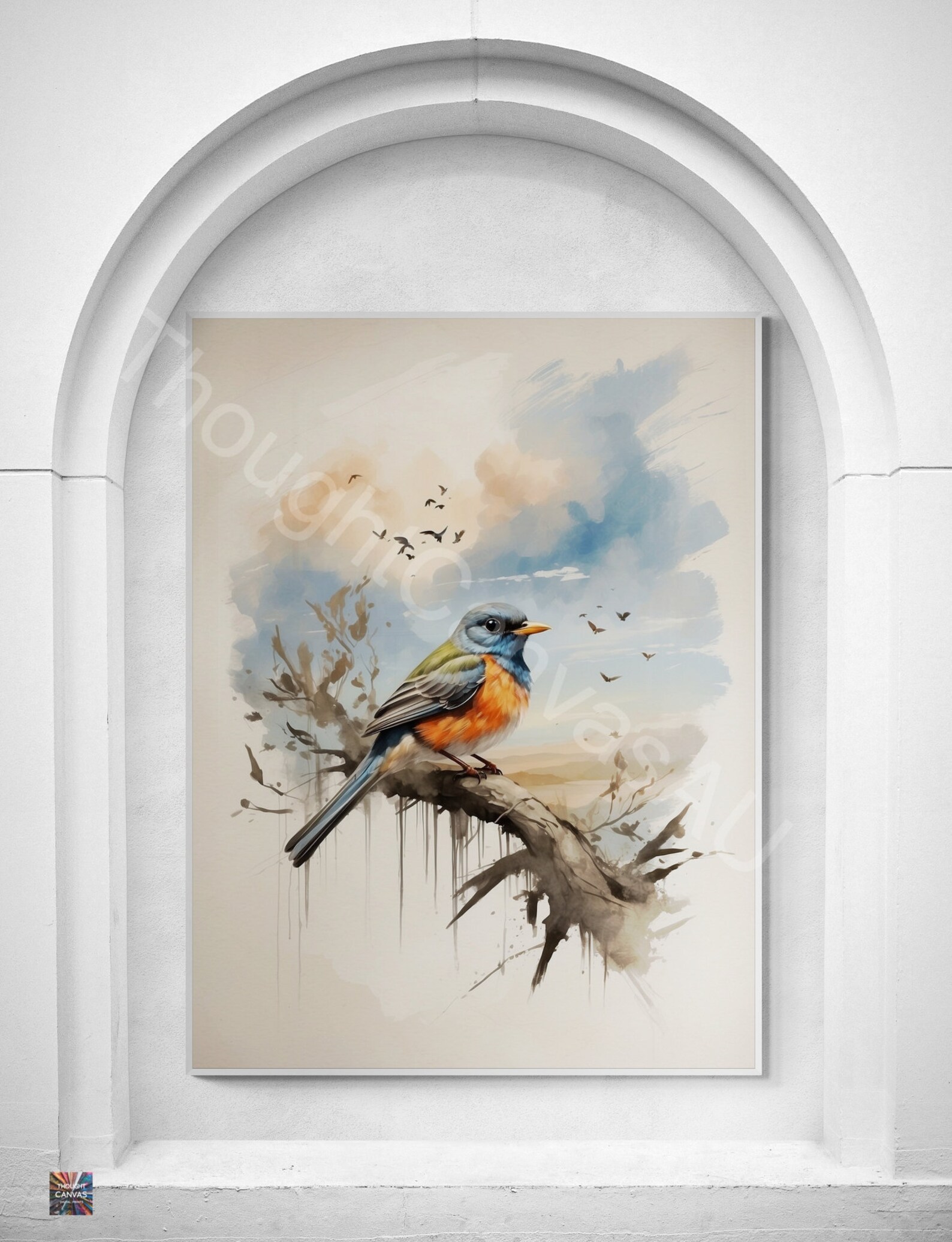 Brush Stroke Bird Wall Art I Flying Bird Painting I Freedom Wall Art I ...