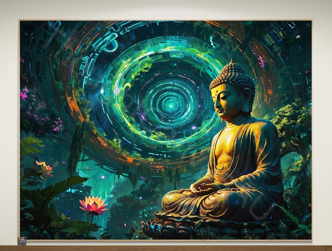 Psychedelic Buddha Art | Meditation in Fantasy World | Digital Download ...