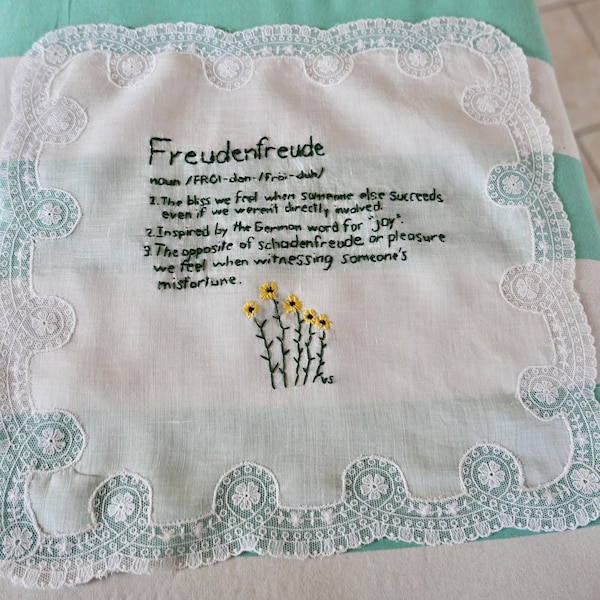 When I Stitch. Original Stitched Poem by Vivienne Strauss. - Etsy