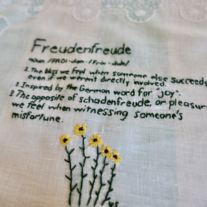 Freudenfreude. Original Embroidery by Vivienne Strauss - Etsy