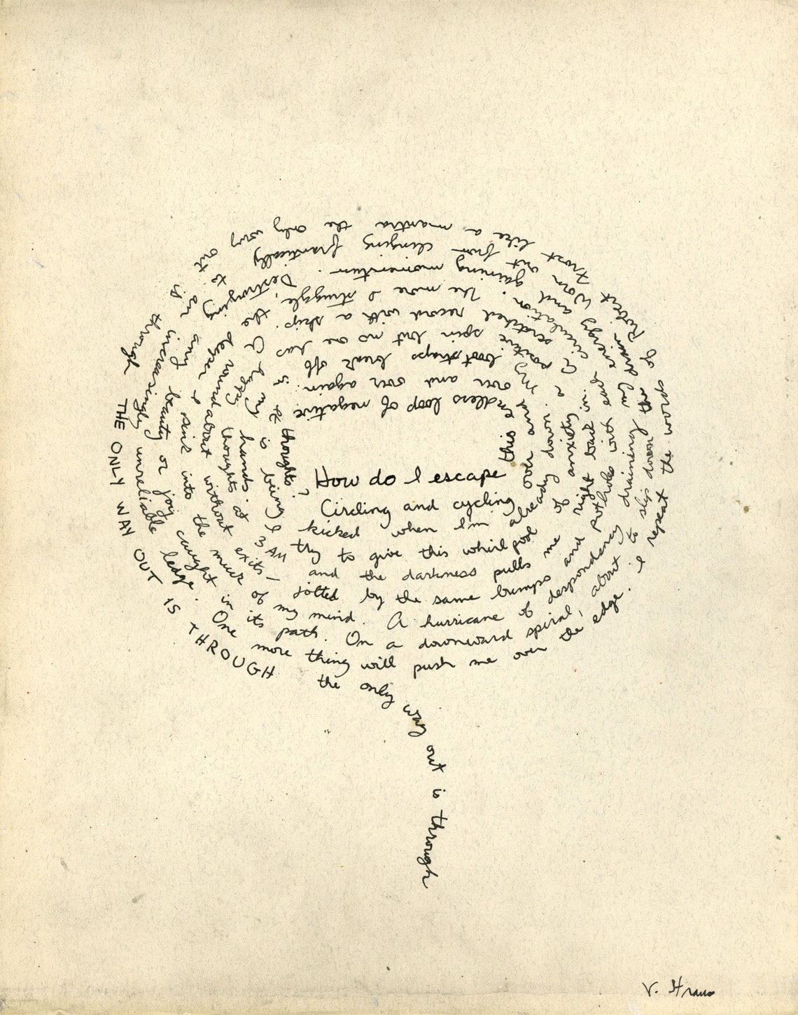 The Only Way Out is Through. Original Stitched Poem by Vivienne Strauss ...