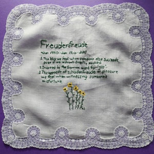 Freudenfreude. Original Embroidery by Vivienne Strauss - Etsy