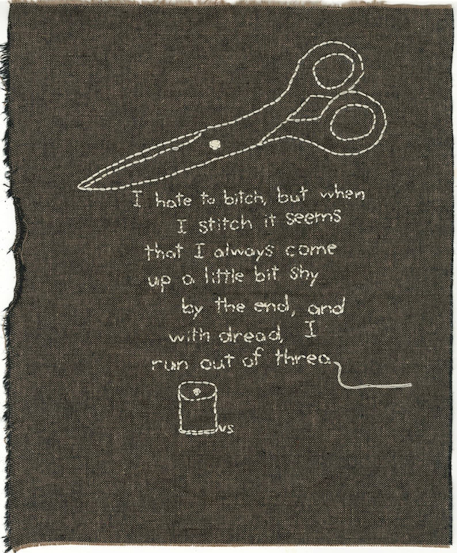When I Stitch. Original Stitched Poem by Vivienne Strauss. - Etsy