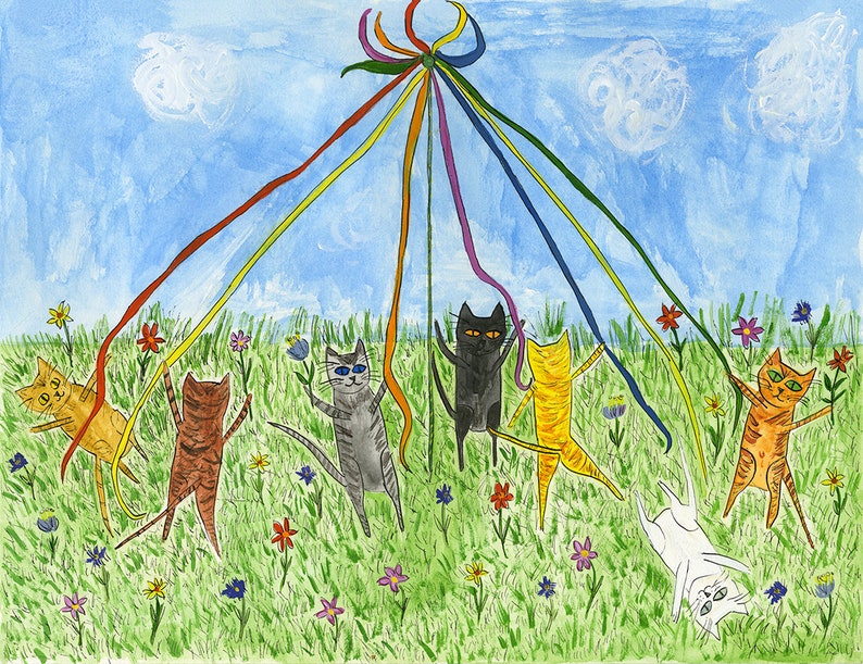Around the Maypole They Did Play. Limited Edition Print by Vivienne ...