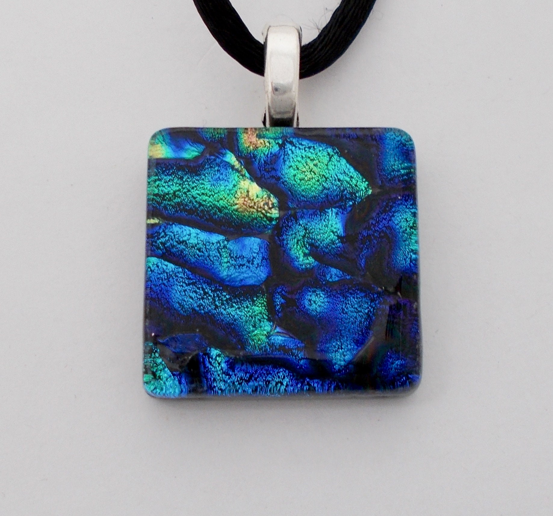 Dichroic pendant Dichroic jewelry. | Etsy