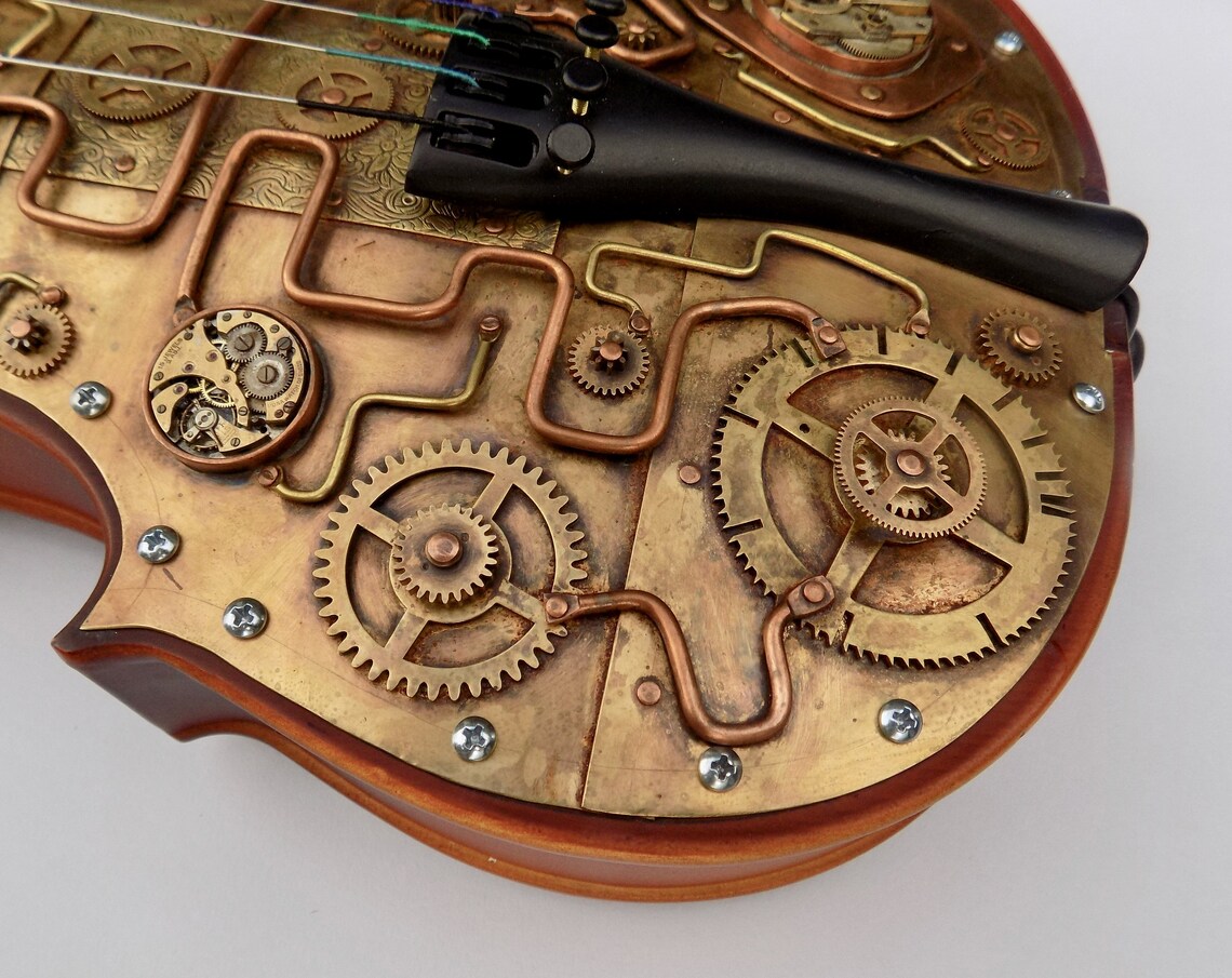 Steampunk violin.Violin sculpture .Violin.Steampunk sculpture. | Etsy