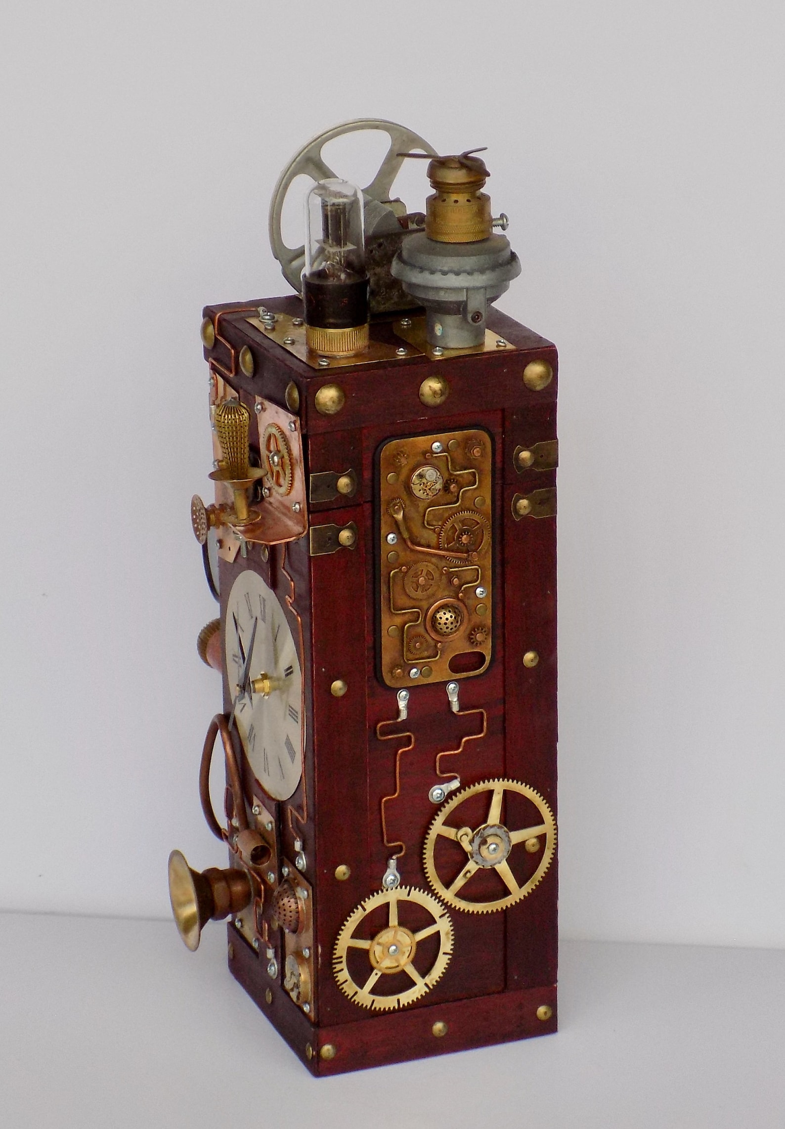 Desk Clock. Steampunk Clock. Steampunk Sculpture Steampunk - Etsy