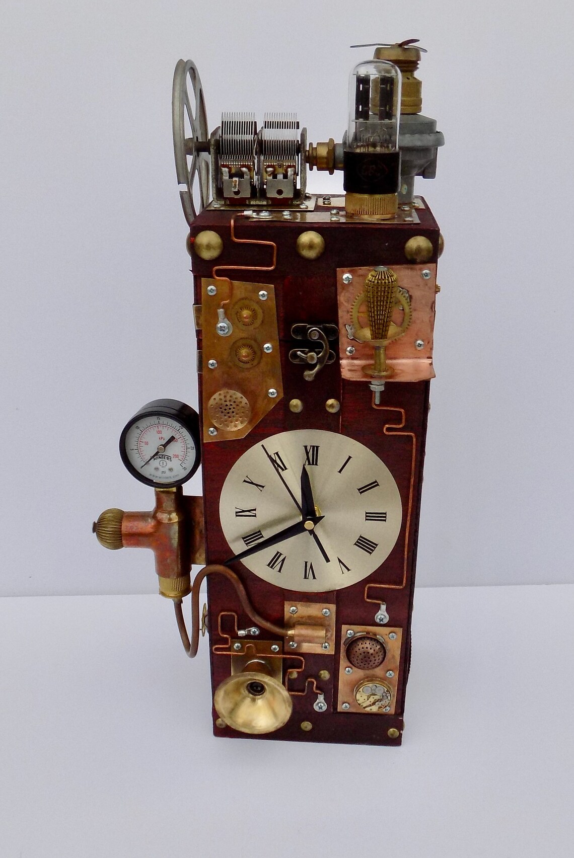 Desk Clock. Steampunk Clock. Steampunk Sculpture Steampunk - Etsy