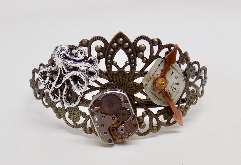 Steampunk jewelry. Steampunk cuff bracelet. Steampunk | Etsy