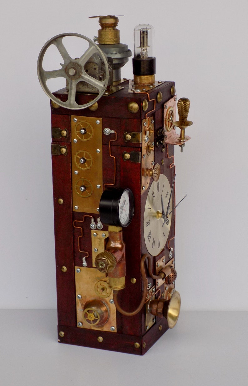 Desk Clock. Steampunk Clock. Steampunk Sculpture Steampunk - Etsy