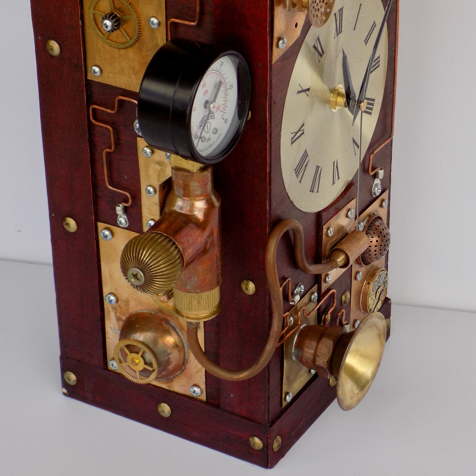 Desk Clock. Steampunk Clock. Steampunk Sculpture Steampunk - Etsy