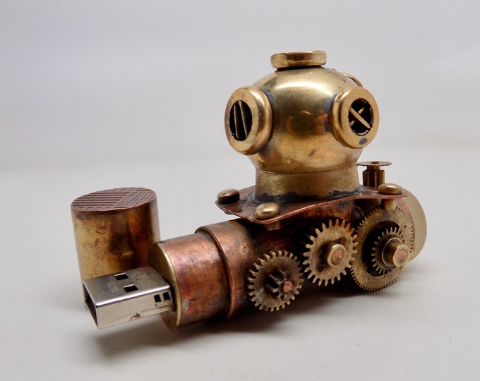 Flash Drive .steampunk Usb Flash Drive 64gb.diver Helmet .steampunk ...