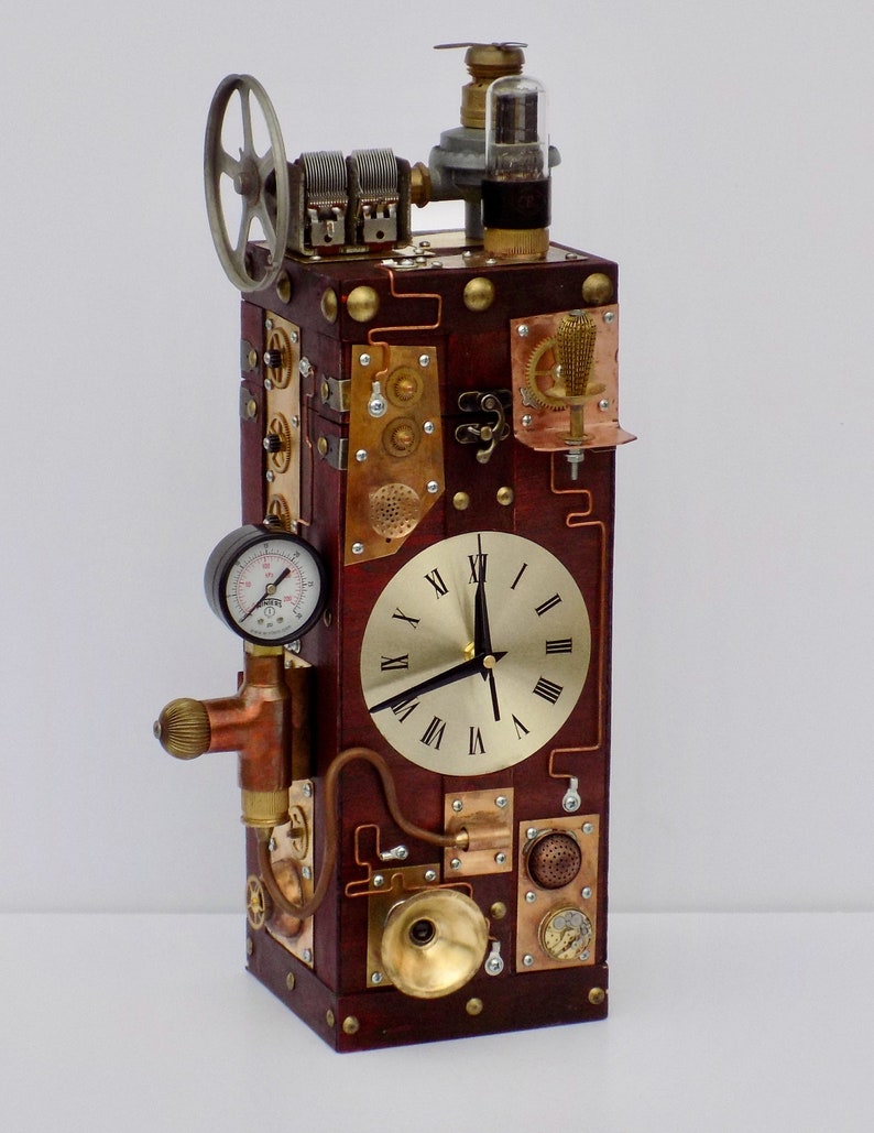 Desk Clock. Steampunk Clock. Steampunk Sculpture Steampunk - Etsy