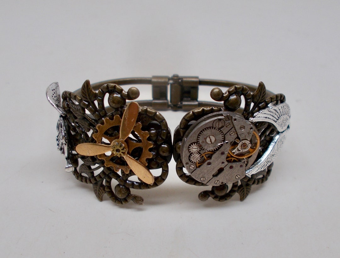 Steampunk Cuff Bracelet.cuff Bracelet. Steampunk Cuff. - Etsy