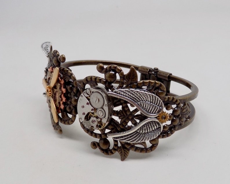Steampunk cuff bracelet.Cuff bracelet. Steampunk cuff. | Etsy